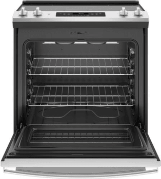 GE JS645SLSS 30 Inch Slide-In Electric Range with 4 Radiant Elements, 5 ...