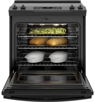 GE JS760DLBB 30 Inch Slide-In Electric Range with True Convection, Fast ...