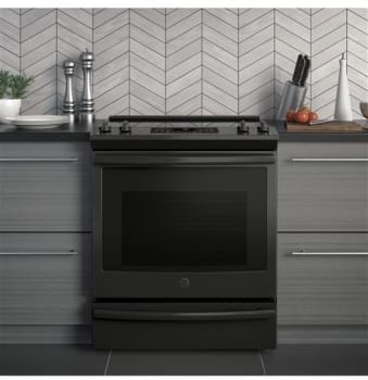 GE JS760DLBB 30 Inch Slide-In Electric Range with True Convection, Fast ...