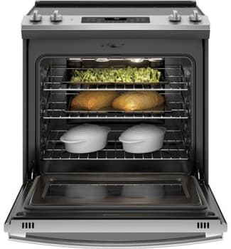 GE JS760SLSS 30 Inch Slide-In Electric Range with True Convection, Fast ...