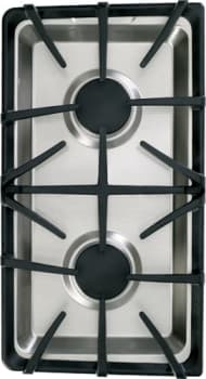 GE JXGB90S Sealed Two-Burner Gas Module: Stainless Steel