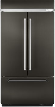 KitchenAid KBFN502EBS 42 Inch Built-In French Door Refrigerator with 24 ...