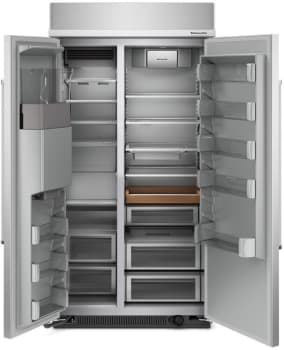 KitchenAid KBSD702MSS 42 Inch Built-In Side-by-Side Refrigerator with ...
