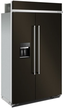KitchenAid KBSD708MBS 48 Inch Built-In Side-by-Side Refrigerator with ...