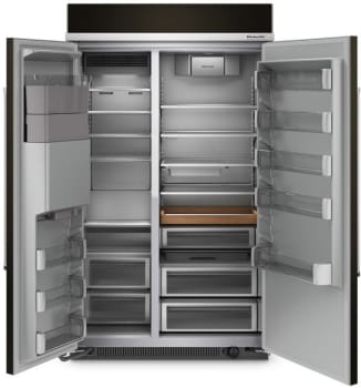 KitchenAid KBSD708MBS 48 Inch Built-In Side-by-Side Refrigerator with ...