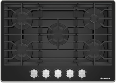 KitchenAid KCGG530PBL 30 Inch Gas Cooktop with 5 Sealed Burners, 56.2K ...