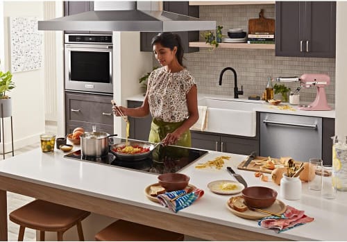 KitchenAid KCIG550JSS 30 Inch Induction Cooktop with 5 Elements, 10 ...