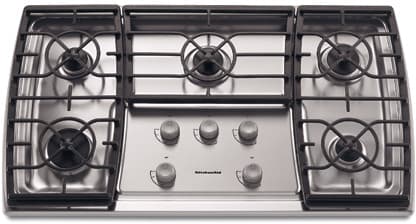 KitchenAid KGCC766RSS 36 Inch Sealed Burner Gas Cooktop with Infinite ...