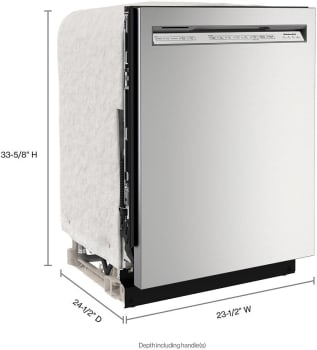 KitchenAid KDFE104KPS 24 Inch Full Console Dishwasher with 12 Place ...