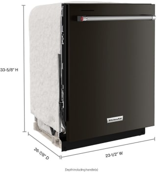 KitchenAid KDTE204KBS 24 Inch Fully Integrated Dishwasher with 13 Place ...