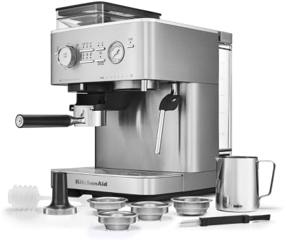 KitchenAid KES6551SX Semi Automatic Espresso Machine with Burr Grinder ...