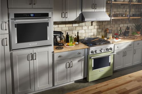 KitchenAid KFDC500JAV 30 Inch Freestanding Dual Fuel Smart Range with 4 ...