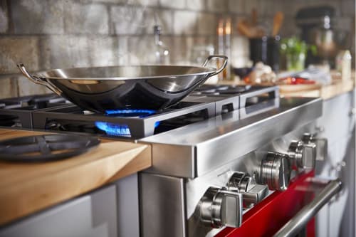 KitchenAid KFDC500JPA 30 Inch Freestanding Dual Fuel Smart Range with 4 ...