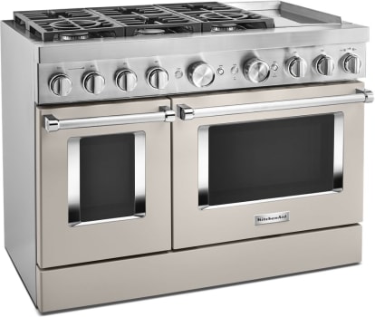KitchenAid KFDC558JMH 48 Freestanding Dual Fuel Smart Range with 6 ...