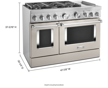 KitchenAid KFDC558JMH 48 Freestanding Dual Fuel Smart Range with 6 ...