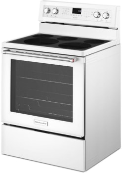 KitchenAid KFEG500EWH 30 Inch Freestanding Electric Range with 5 ...