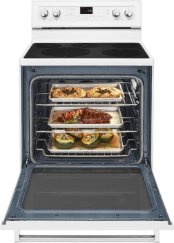KitchenAid KFEG500EWH 30 Inch Freestanding Electric Range with 5 ...