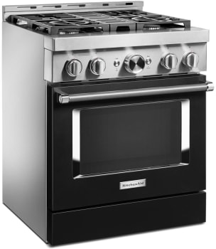 KitchenAid KFGC500JBK 30 Inch Freestanding Gas Smart Range with 4 ...