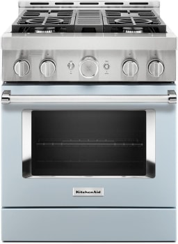 KitchenAid KFGC500JMB 30 Inch Freestanding Gas Smart Range with 4 ...