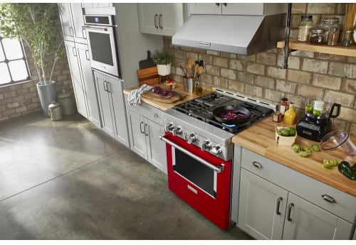 KitchenAid KFGC500JPA 30 Inch Freestanding Gas Smart Range with 4 ...