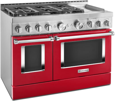 KitchenAid KFGC558JPA 48 Inch Smart Commercial Style Gas Range with 6 ...