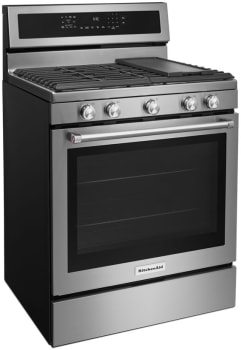KitchenAid KFGG500ESS 30 Inch Freestanding Gas Range with 5 Sealed ...