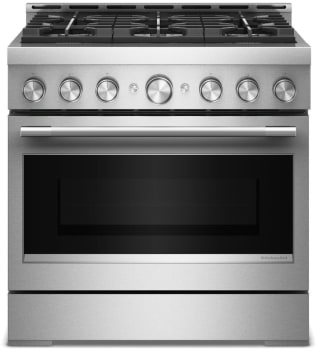 KitchenAid KFGS936SSS 36 Inch Freestanding Commercial-Style Gas Range ...