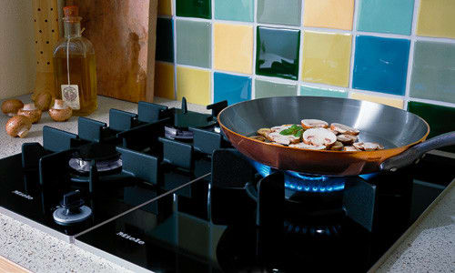 Miele KM411 12 Inch CombiSet Electric Barbecue Cooktop with Cast Iron ...