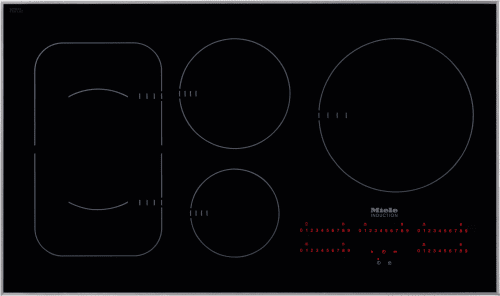 Miele KM6370 36 Inch Framed Induction Cooktop with 5 Cooking Zones ...