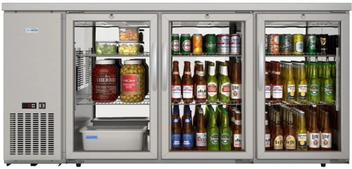 Koolmore KMBC3GDSCSS 72 Inch Commercial Back Bar Beverage Center with ...