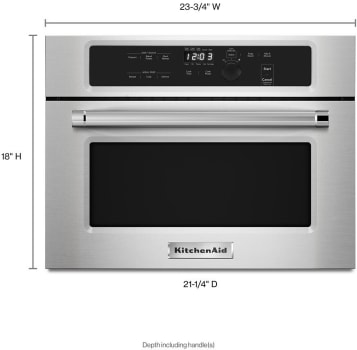 KitchenAid KMBS104ESS 24 Inch Built-In Microwave Oven with 1.4 cu. ft ...