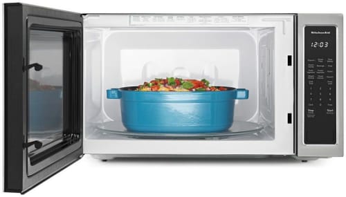 KitchenAid KMCS3022GSS 24 Inch Countertop Microwave Oven with 2.2 cu ...