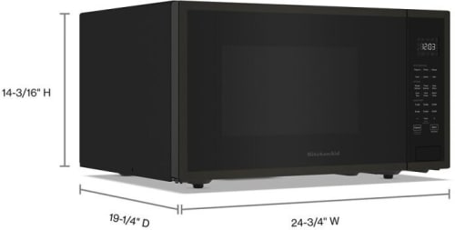 KitchenAid KMCS324PBS 24 Inch Countertop Microwave with 2.2 cu. ft ...