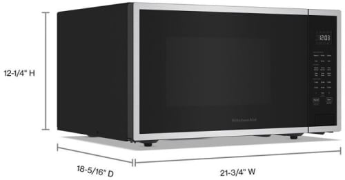 KitchenAid KMCS324PPS 24 Inch Countertop Microwave with 2.2 cu. ft ...