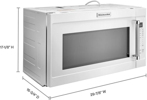 KitchenAid KMHS120EWH 30 Inch Over-the-Range Microwave Oven with 2.0 Cu ...