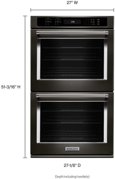 KitchenAid KODE507EBS 27 Inch Double Convection Electric Wall Oven with ...