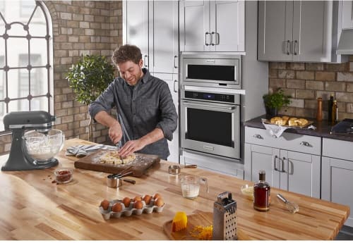 KitchenAid KOSE500ESS 30 Inch Single Convection Electric Wall Oven with ...