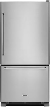 KitchenAid KRBR102ESS 33 Inch Bottom Mount Refrigerator with 22 cu. ft ...