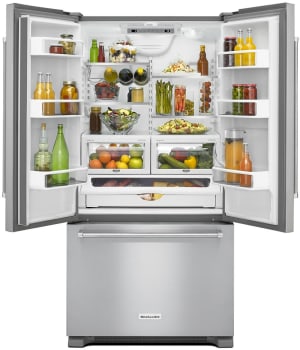 KitchenAid KRFC302ESS 36 Inch Counter Depth French Door Refrigerator ...