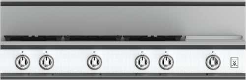 Hestan KRT485GDNGWH 48 Inch Gas Rangetop with 5 Brass Sealed Burners ...