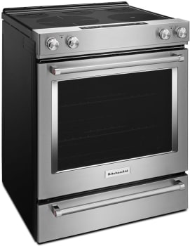 KitchenAid KSEG700ESS 30 Inch Slide-In Electric Range with 5 Elements ...