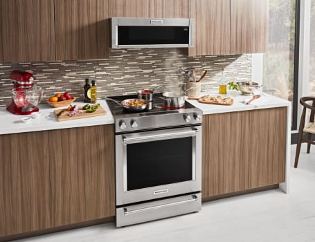 KitchenAid KSEG700ESS 30 Inch Slide-In Electric Range with 5 Elements ...