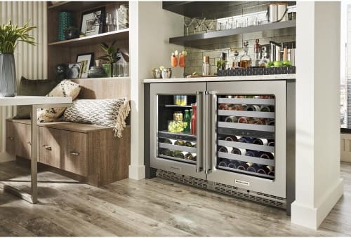 KitchenAid KUBL314KSS 24 Inch Freestanding/Built-In Undercounter Dual ...