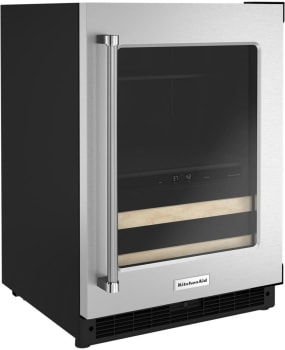 KitchenAid KUBR214KSB 24 Inch Freestanding/Built-In Undercounter Dual ...