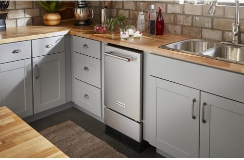 KitchenAid KUID508HPS 18 Inch Freestanding/Built-In Undercounter Clear ...