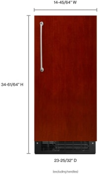 KitchenAid KUIX535HPA 15 Inch Built-In Undercounter Clear Ice Maker ...