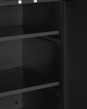 Summit CAB18TALLBLK 18 Inch Wall Cabinet with 2 Pull-Out Shelves ...