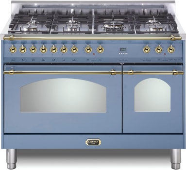 LOFRA RLOD48MMG700 48 Inch Freestanding Dual Fuel Range with 7 Brass ...