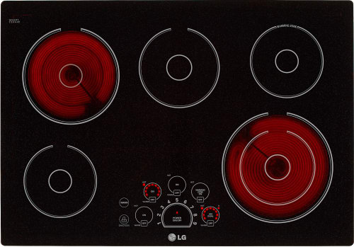 LG LCE3010SB 30 Inch Smoothtop Electric Cooktop with Triple Elements ...