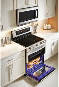 LG LDE4413ST 30 Inch Electric Range with 5 Radiant Heating Elements ...